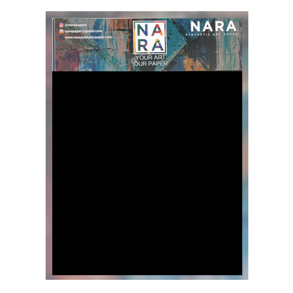 Nara papir, syntetisk sort papir, 30,4 x 45,8 cm - Stort udvalg i papir ...